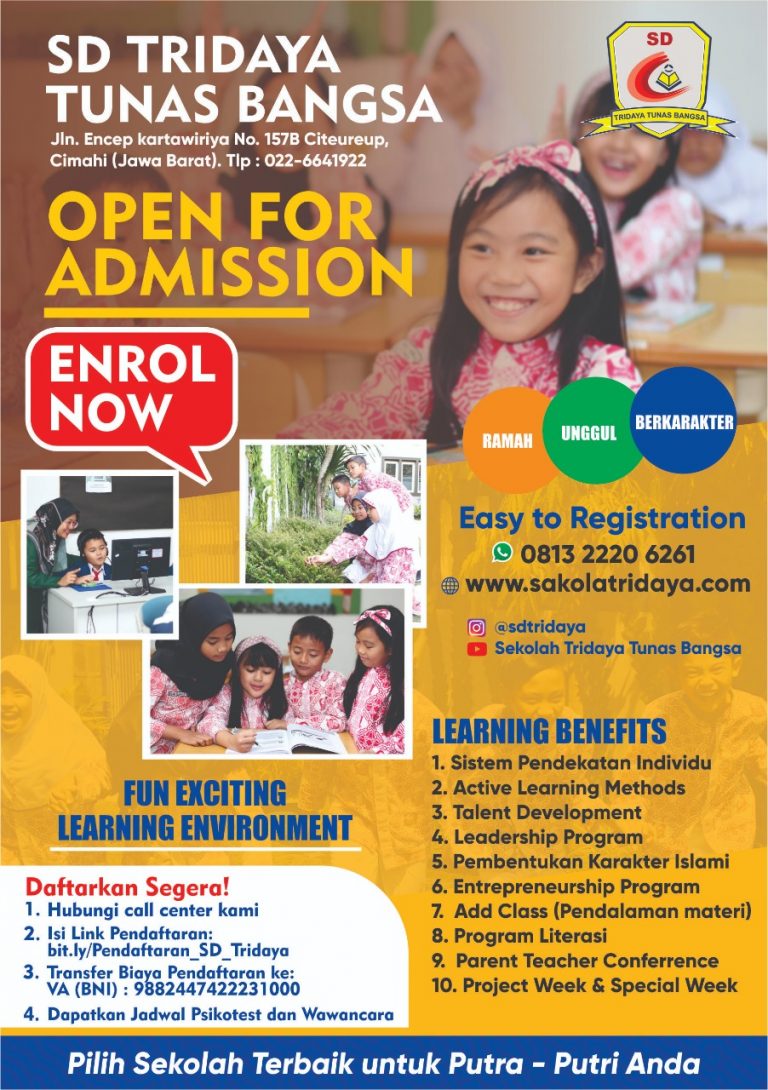 SD Tridaya - Sakola Tridaya | Sekolah Tridaya Terbaik dan Favorit di Cimahi